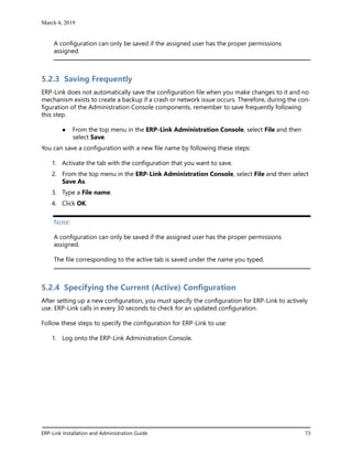 Erp link v5.4.0-installation_and_administration_guide | PDF