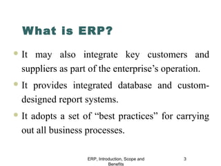 Enterprise Resource Planning(ERP) | PPT