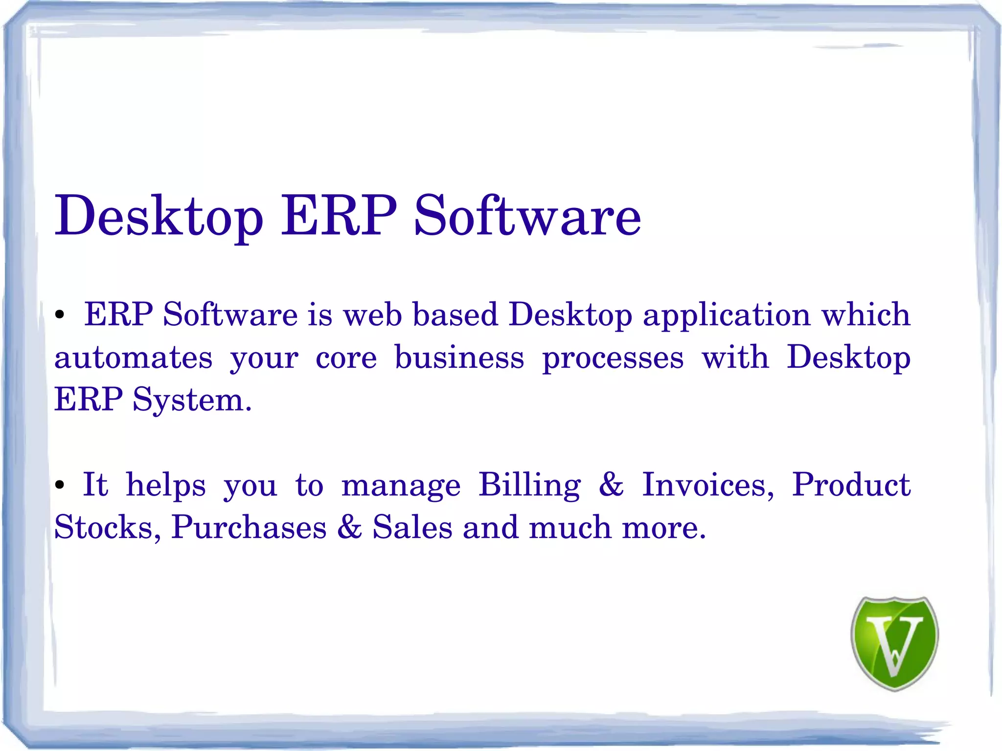 Desktop ERP Software | ODP | Computer Software and Applications | Computing