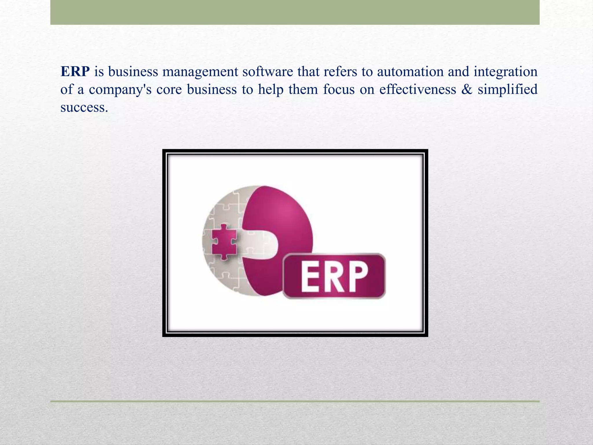 Erp Software Dubai Ppt