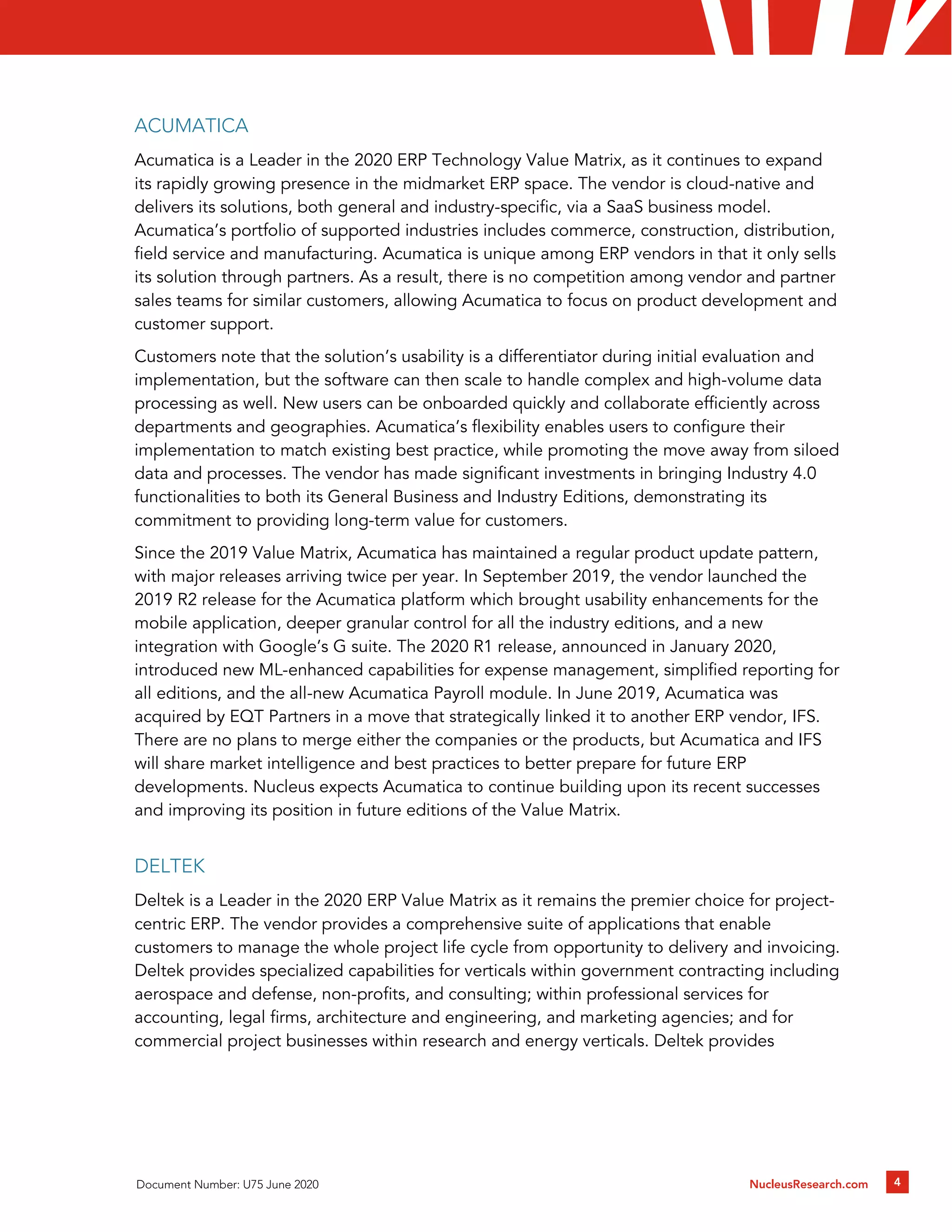 Erp technology-value-matrix-2020-erp-comparison | PDF | Cloud Computing ...