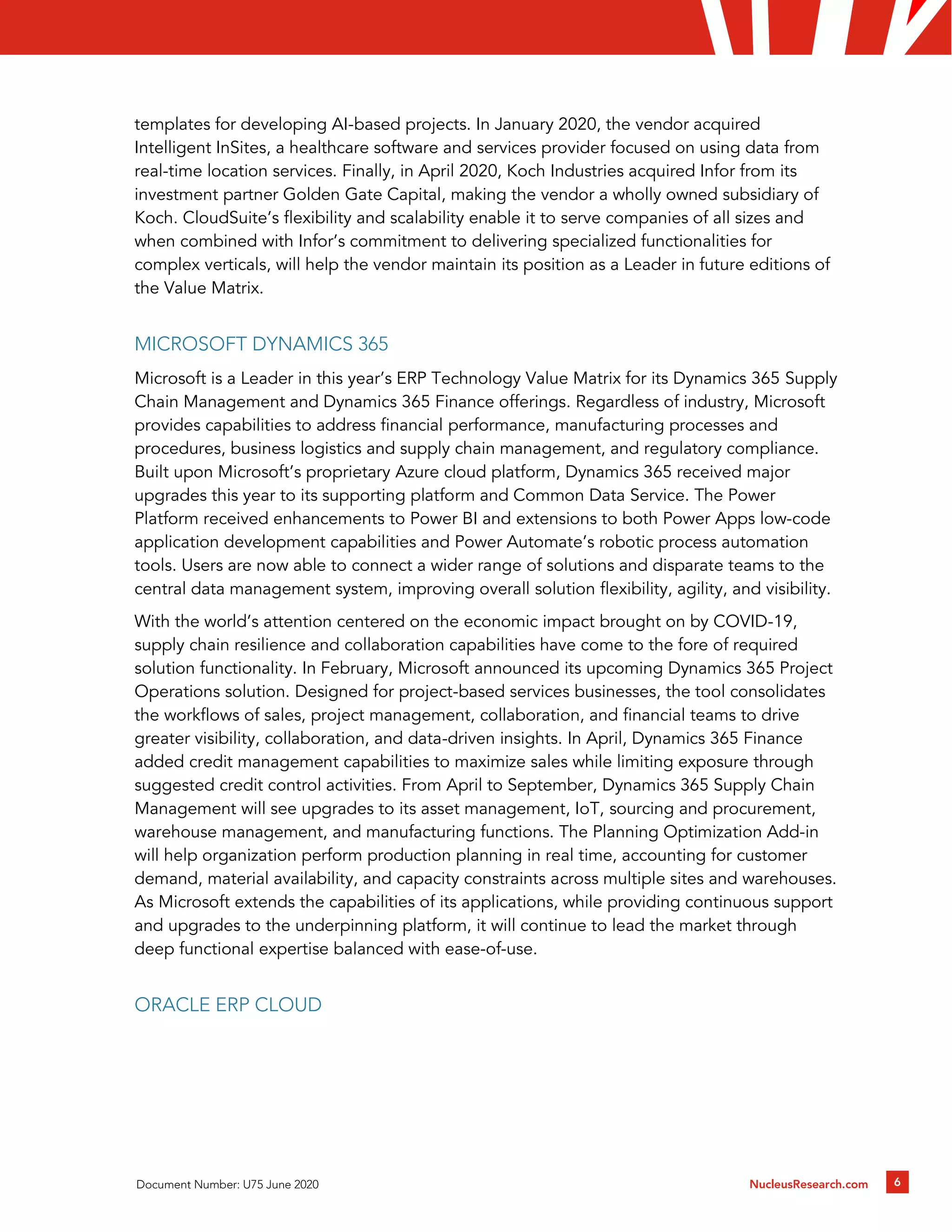 Erp technology-value-matrix-2020-erp-comparison | PDF | Cloud Computing ...