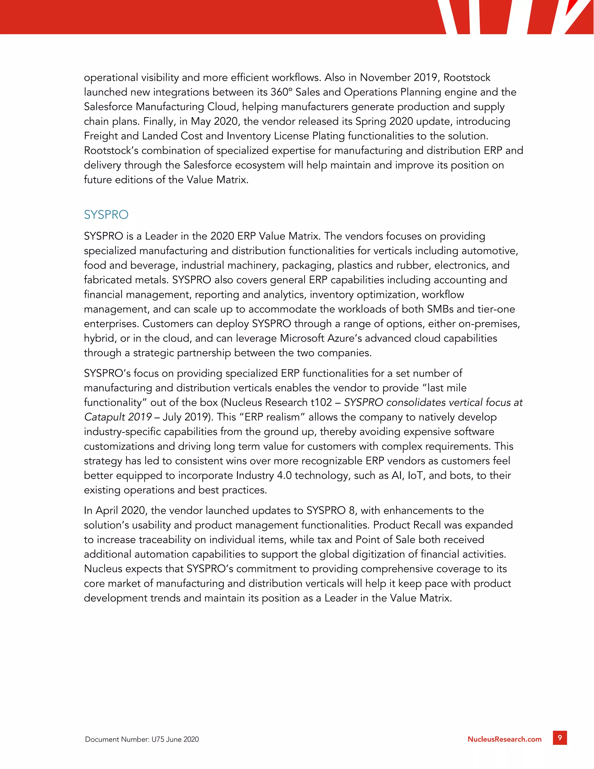 Erp technology-value-matrix-2020-erp-comparison | PDF | Cloud Computing ...