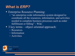 ERP 101 By Open Source ERP Guru | ODP