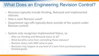 ERP 101 Series: Engineering Revisions and Engineering Change Order (ECO ...