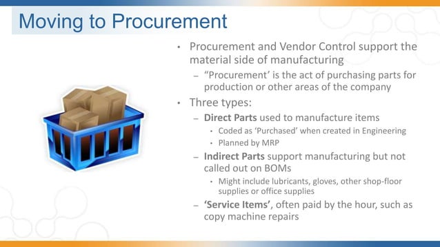 ERP 101: Procurement - Link Your Vendors and Purchase Part via ERP | PPT