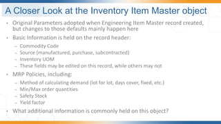 ERP 101: Inventory - Maintaining Accurate and Reliable Data | PPT