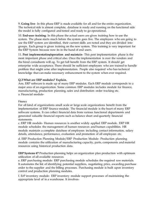 Erp1&2nd unit | DOCX