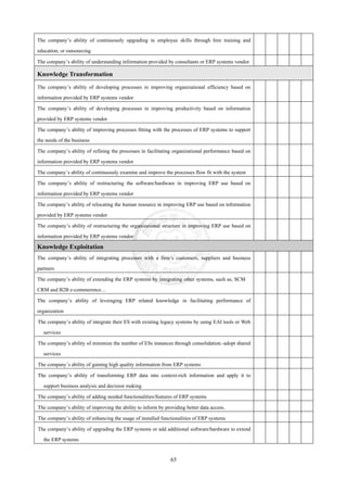 ERP Absorptive Capacity and ERP Benefits Questionnaire | PDF | IT and ...