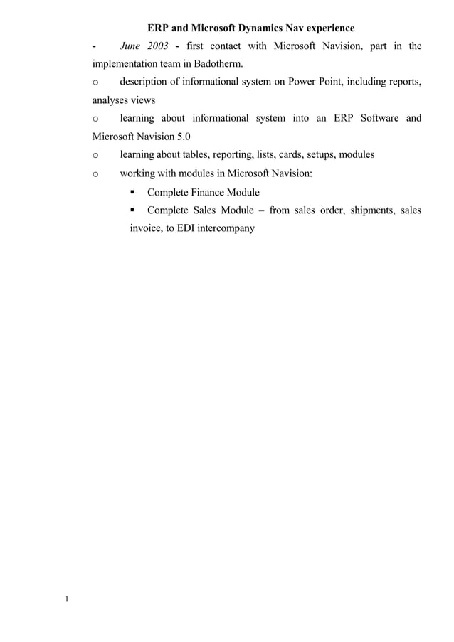 Erp and microsoft dynamics nav | PDF