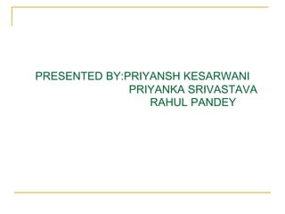 Erp and value chain management presentation priyansh kesarwani | PPT