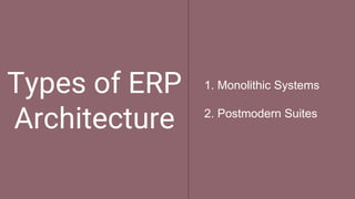 ERP software architecture | PPTX