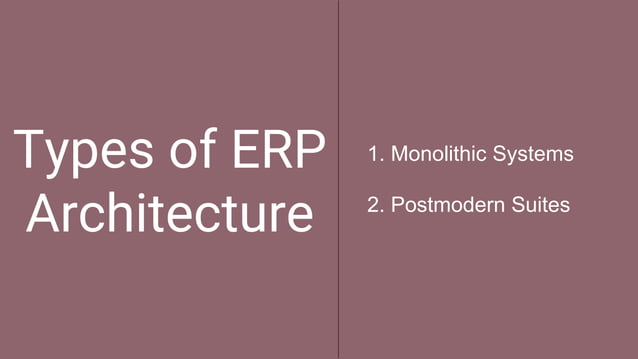 ERP software architecture | PPTX | Cloud Computing | Internet