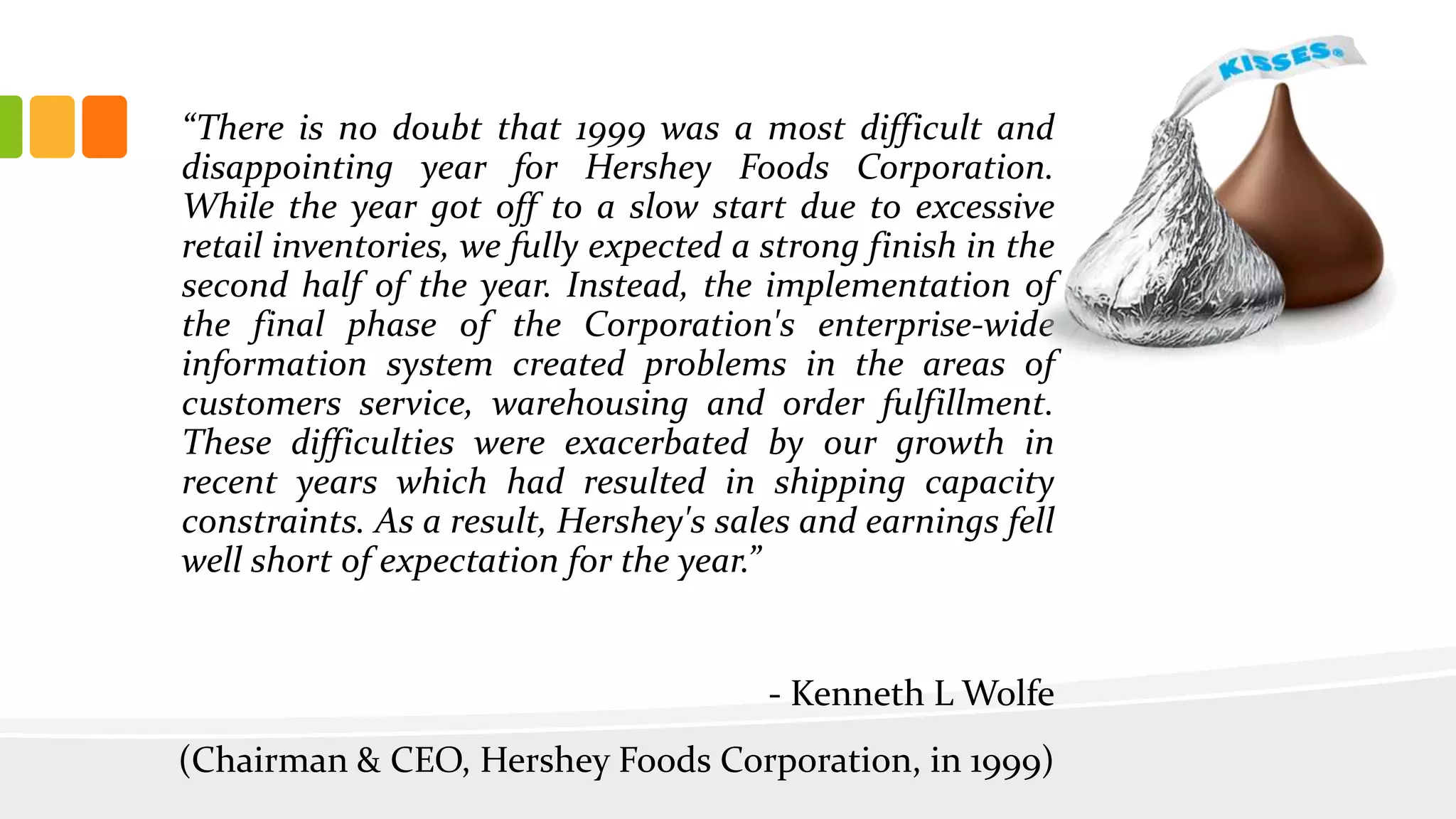 case study on ERP success(cadbury) and failure(hershey's) | PPTX