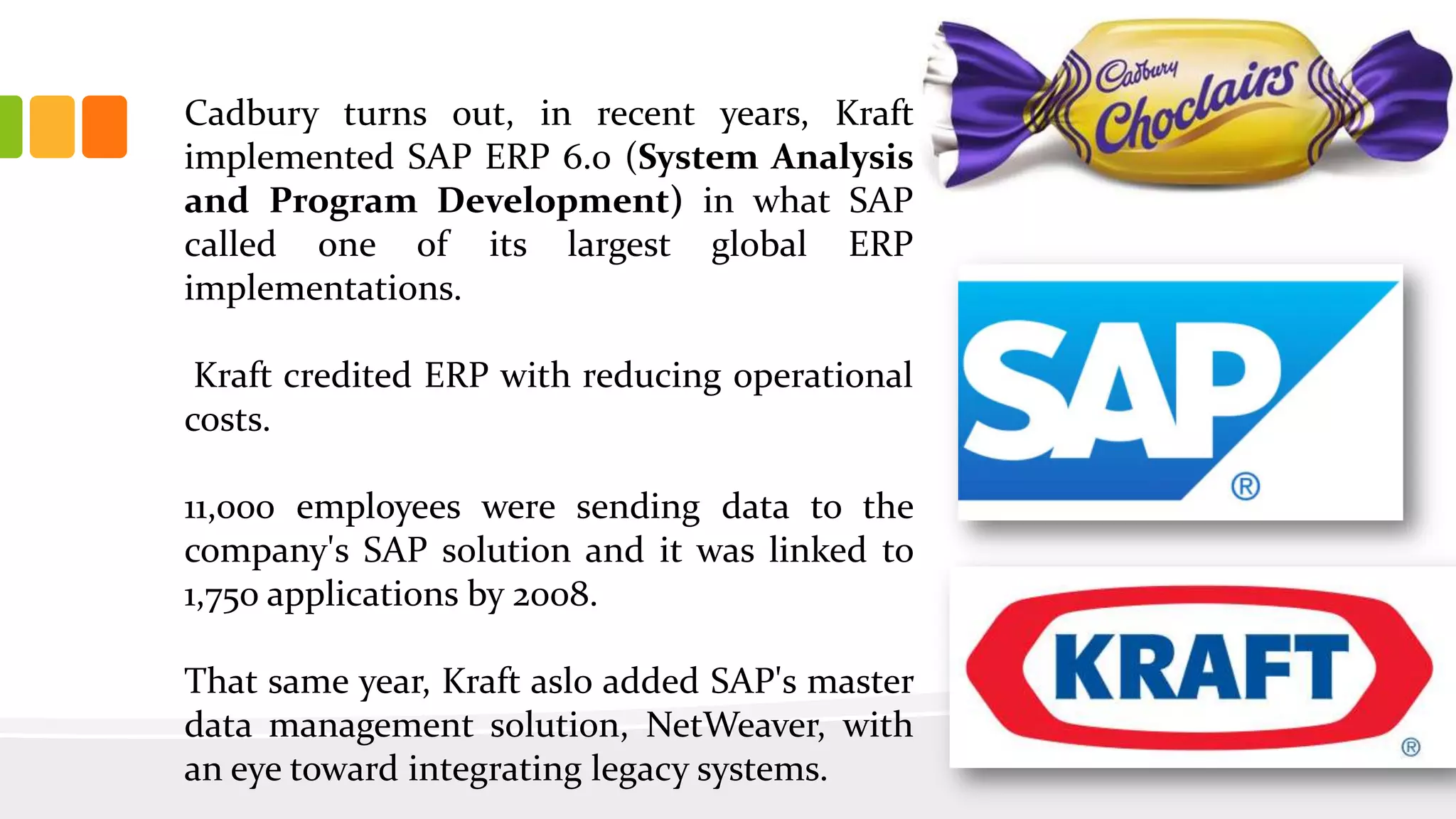 case study on ERP success(cadbury) and failure(hershey's) | PPTX