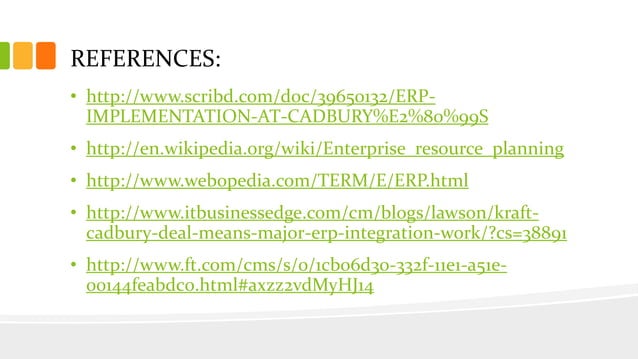 case study on ERP success(cadbury) and failure(hershey's) | PPTX
