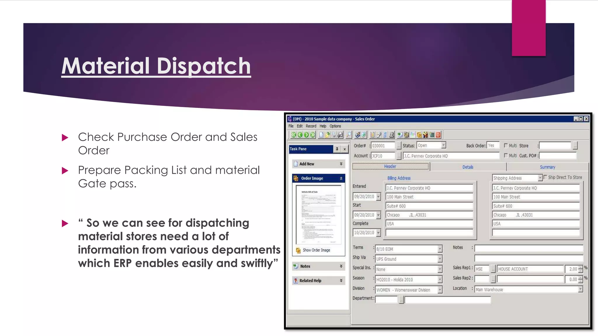 ERP - Stores Module | PPTX
