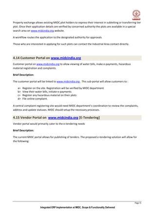 Integrated ERP_ScopeDocument | PDF