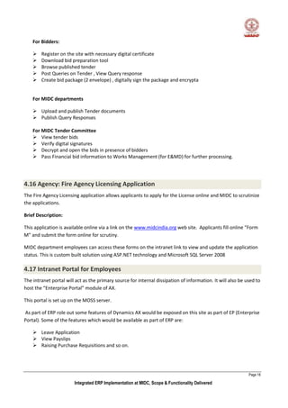 Integrated ERP_ScopeDocument | PDF