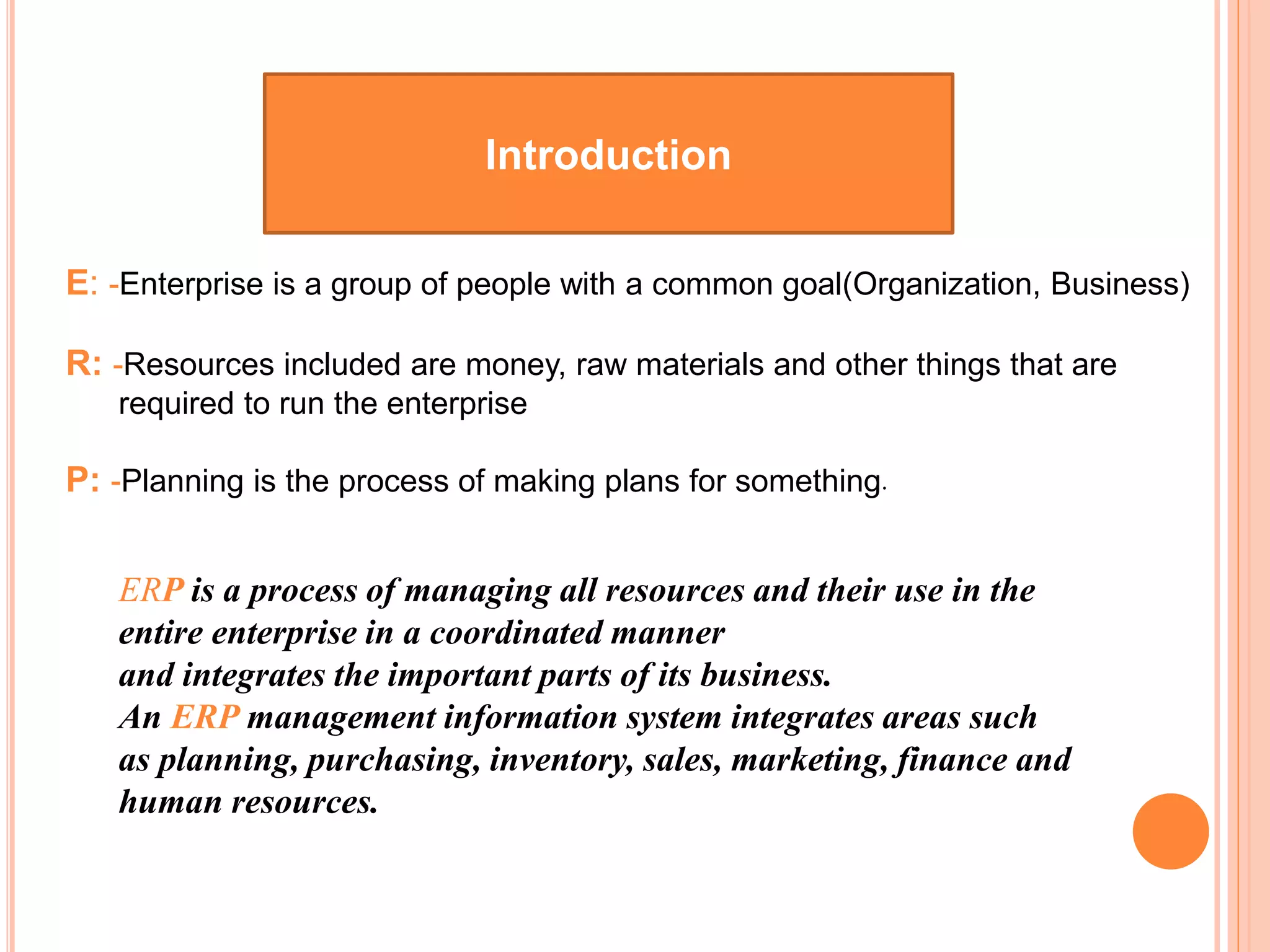 Erp by abhishek | PPTX