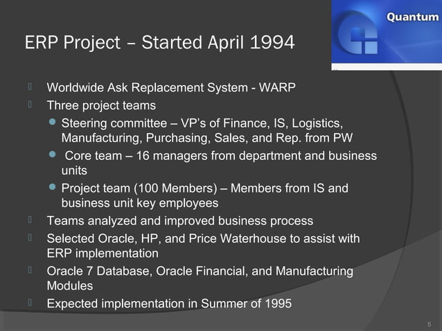 Erp case study | PPT | Business | Business and Finance