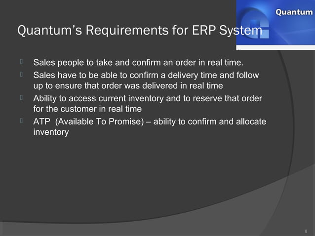 Erp case study | PPT | Business | Business and Finance