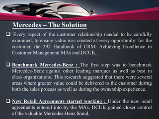 Customer Relationship Management - Case Study [Mercedes Benz] | PPTX