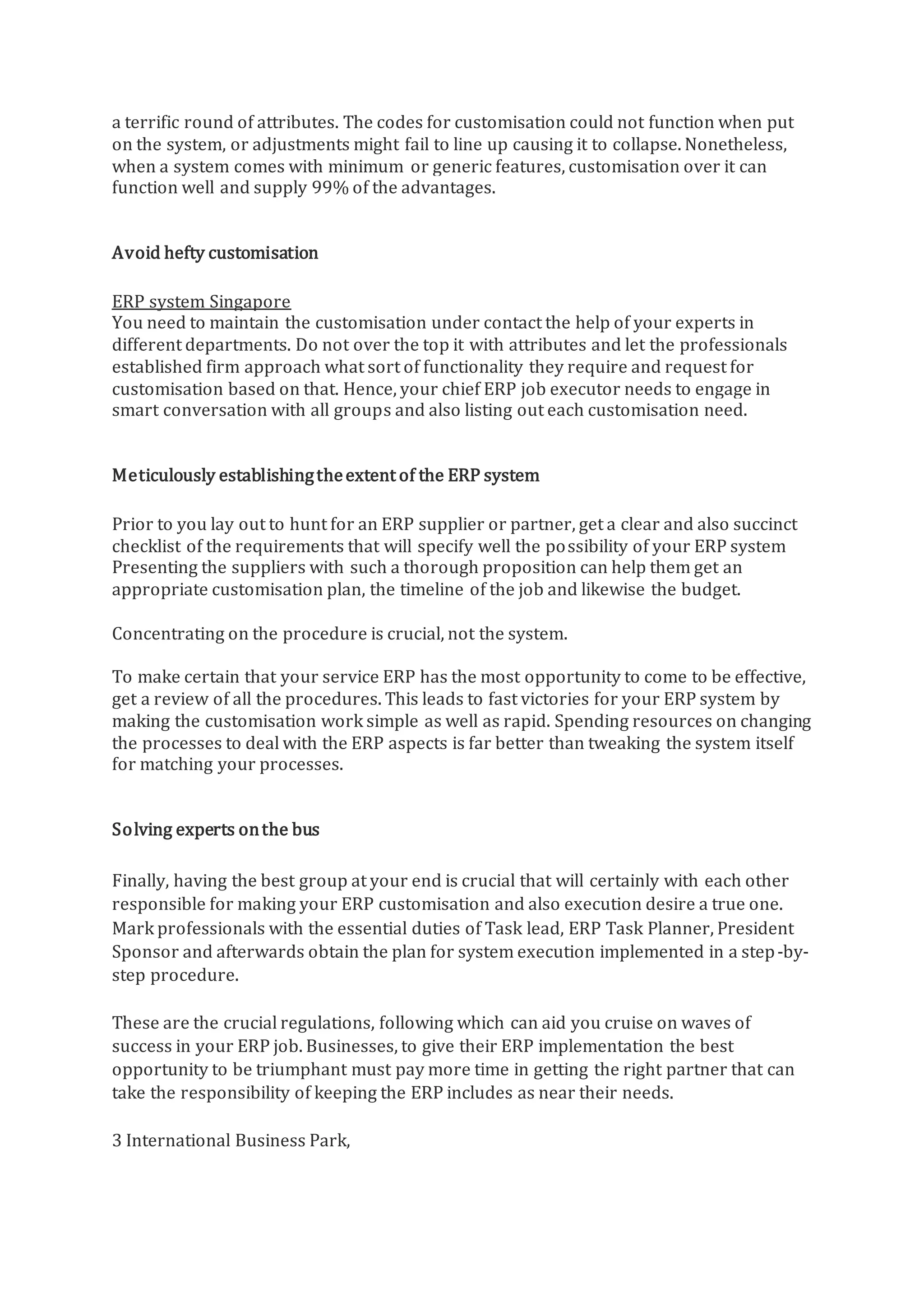 Erp customisation rules you need to follow | PDF