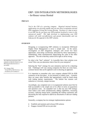 ERP / EDI Integration Methodologies | PDF