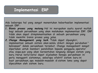 ERP (Enterprise Resource Planning) | PPTX