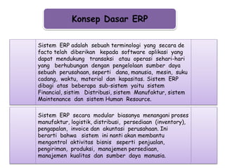 ERP (Enterprise Resource Planning) | PPTX