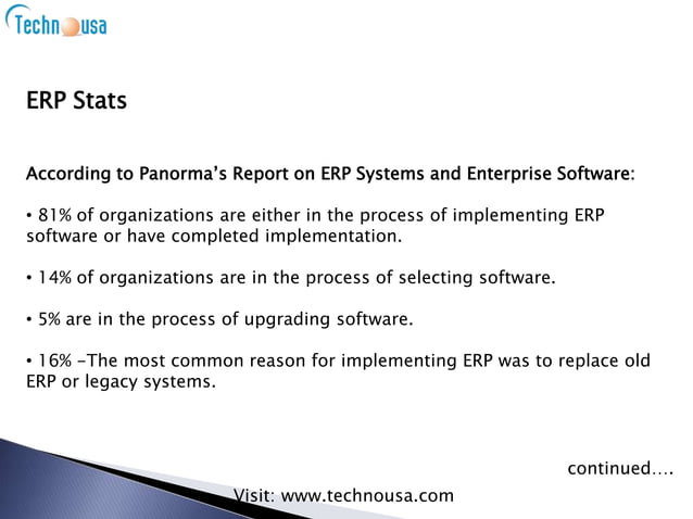 Erp – facts, statistics, and trends in 2017 | PPT