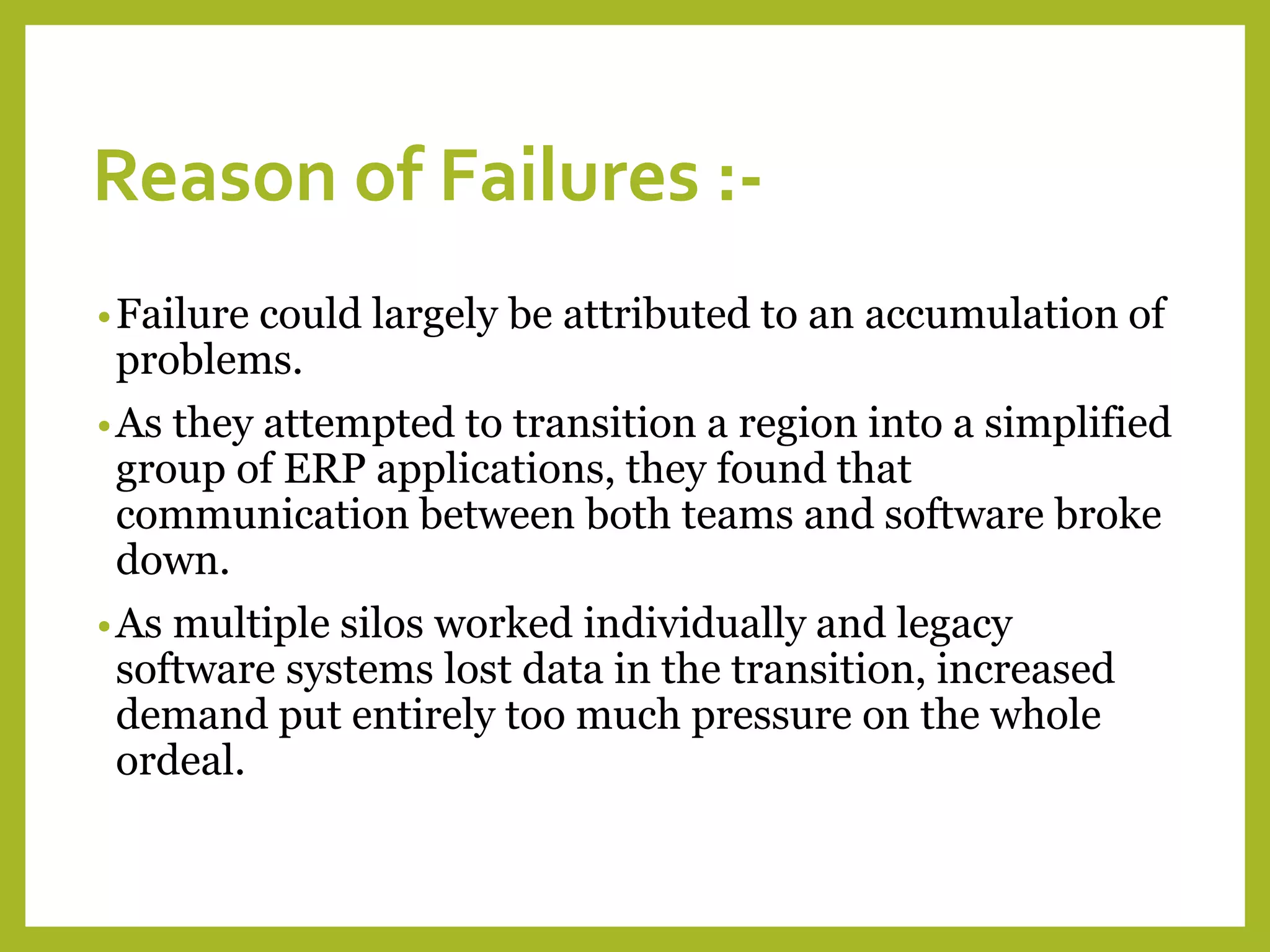 ERP Implementation Failure with example of Hershey and HP | PPTX