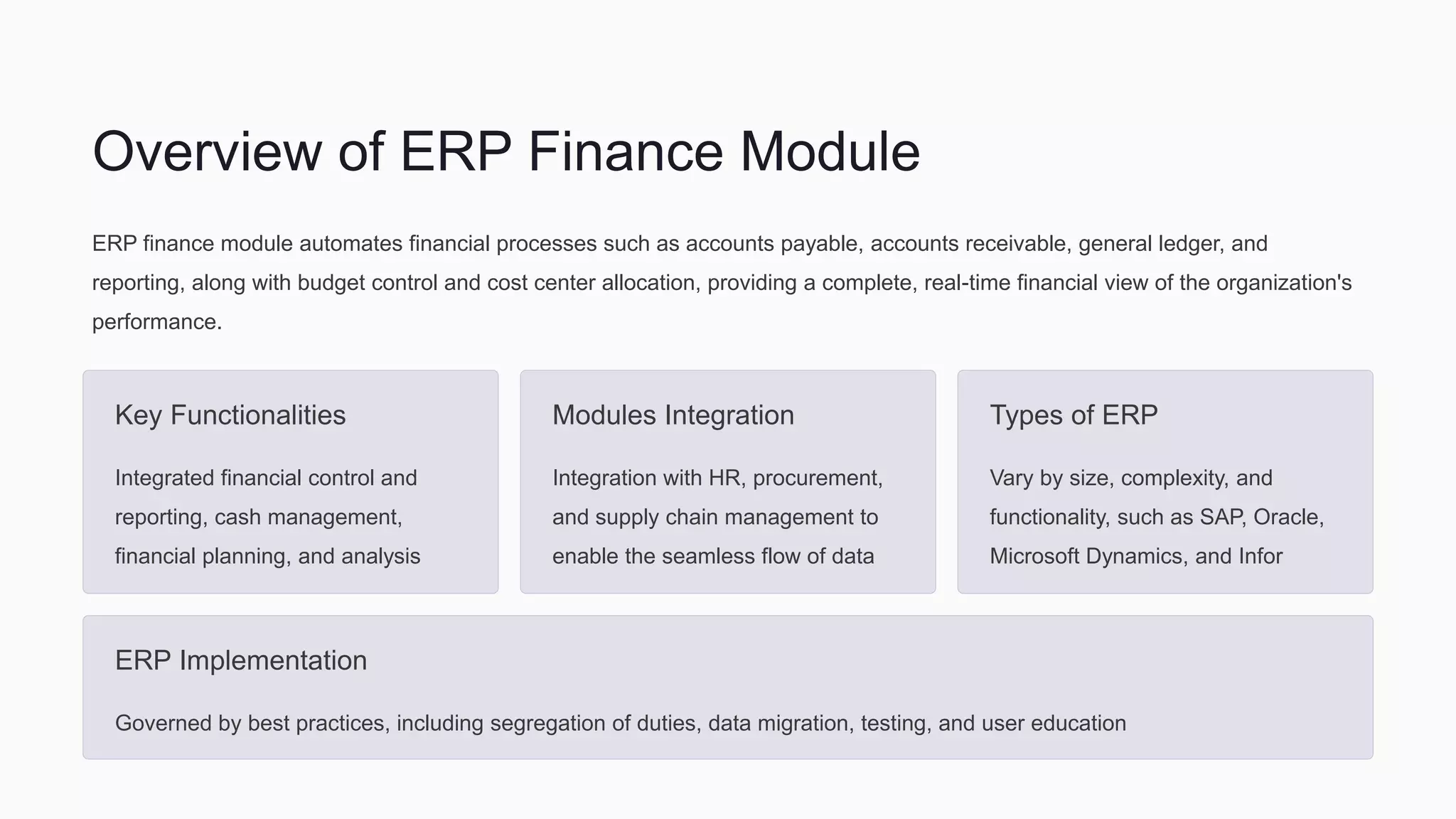 ERP Finance Module | PDF