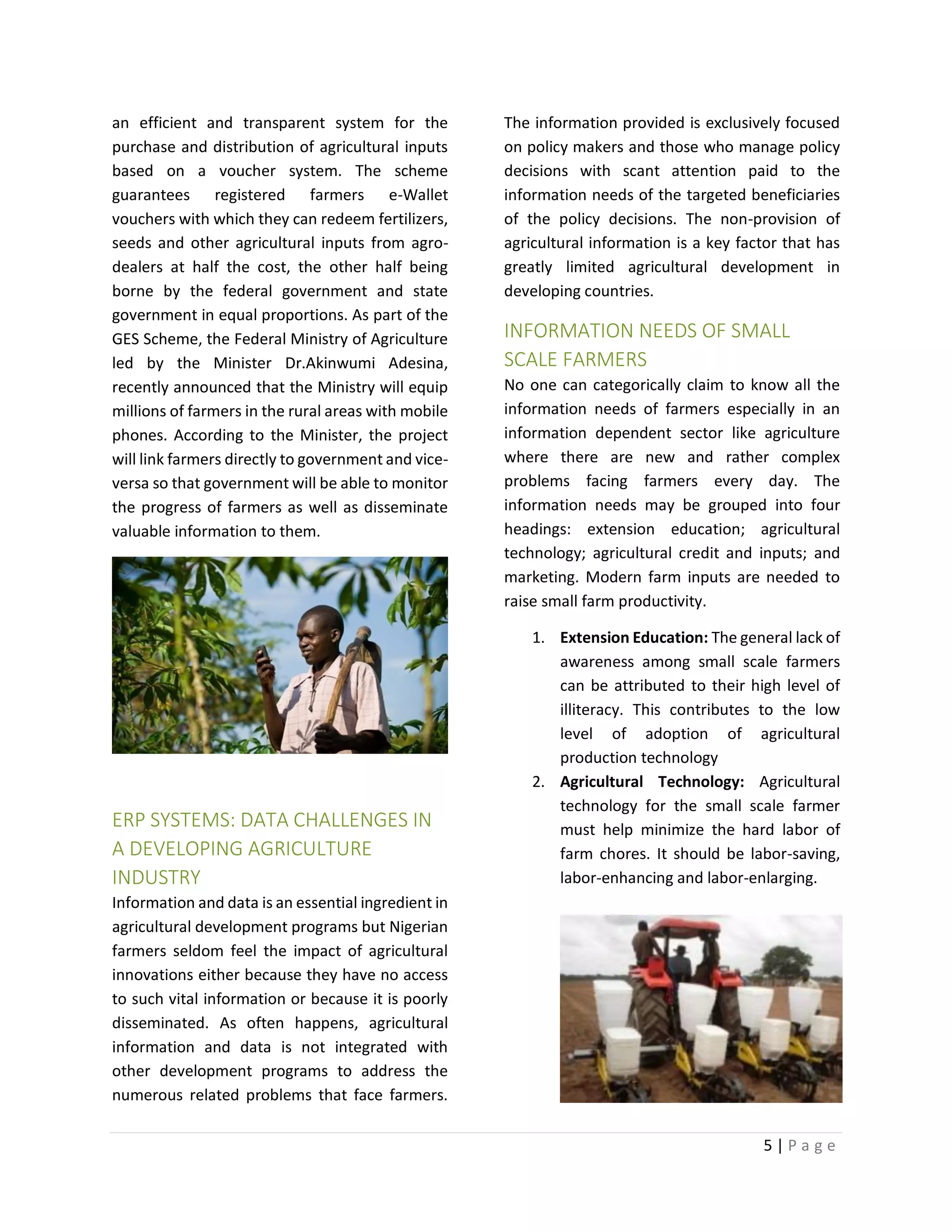 ERP FOR THE AGRICULTURE SECTOR IN NIGERIA | PDF