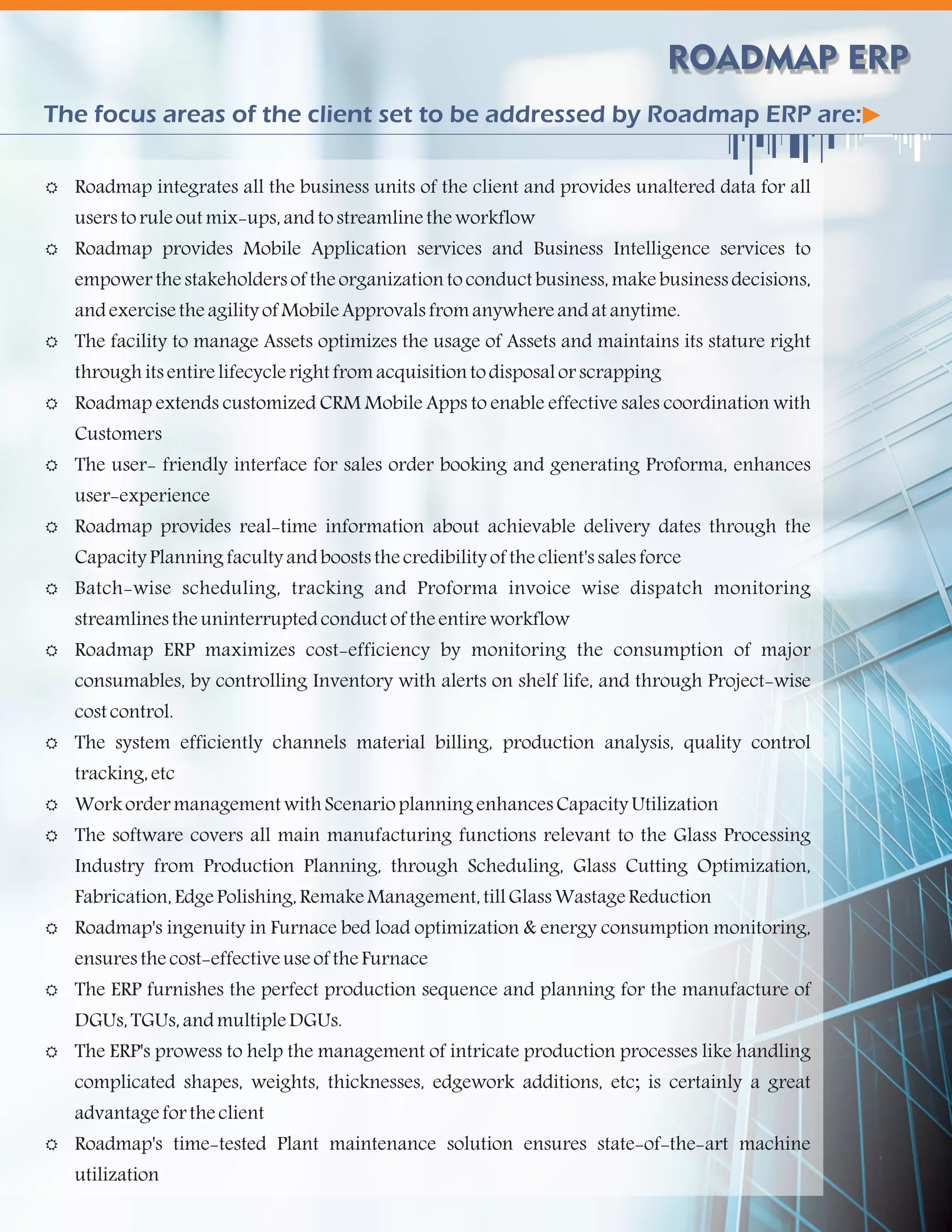 A Study of ERP Software for Glass Industries| Glass processing ...