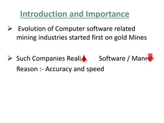 Erp for mining industry | PPT