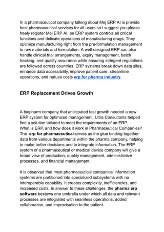 Erp for pharma industry For Enhancing Efficiency and Smoothening Operations.pdf