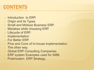 ERP for SMB companies | PPTX