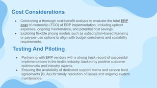 ERP Software For Textile Industry | iTrobes | PDF