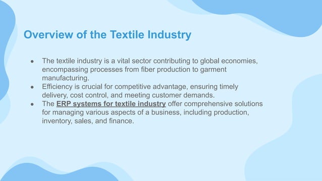 ERP Software For Textile Industry | iTrobes | PPT