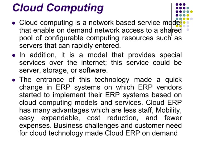 ERP Future Trends.pptx | Cloud Computing | Internet
