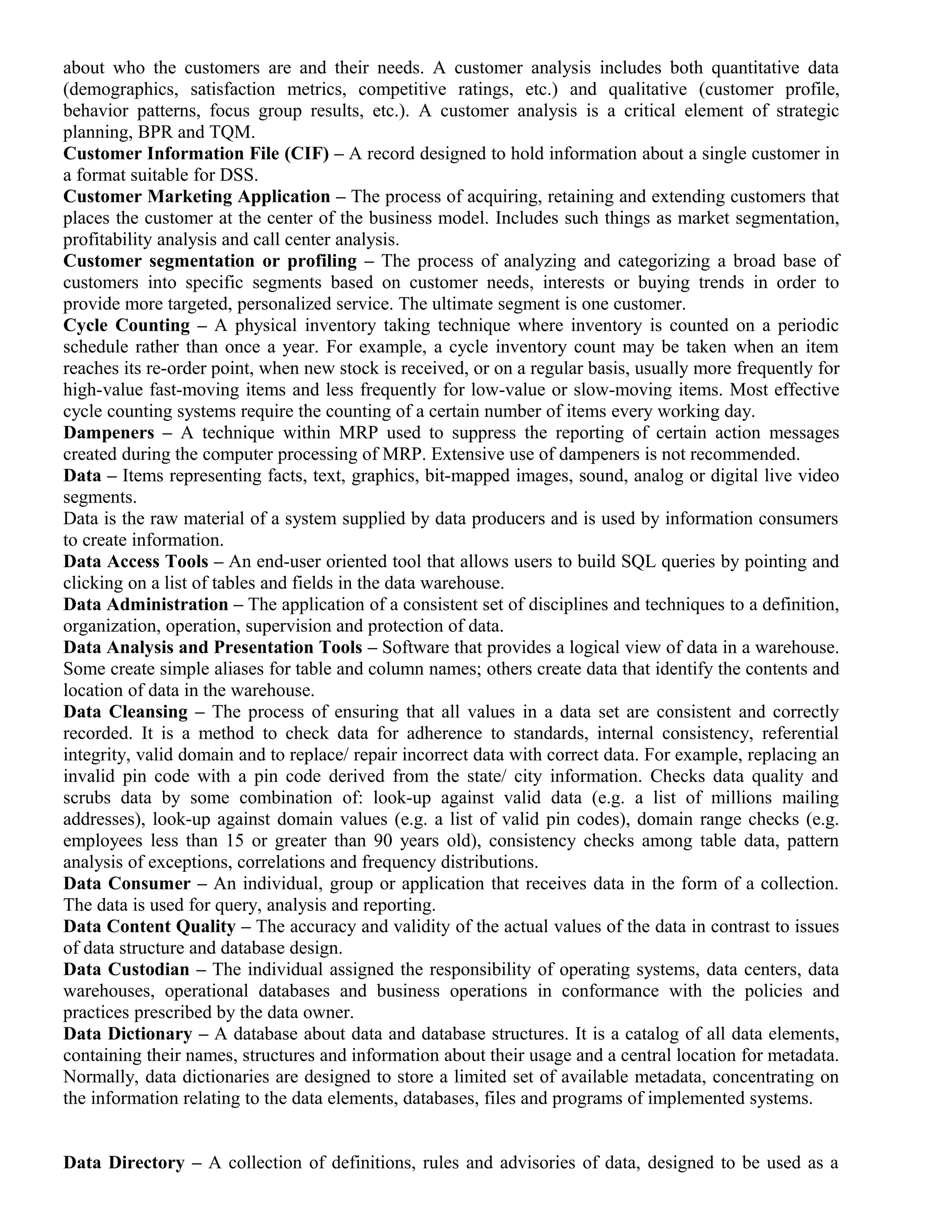 Erp glossary appendixe | PPT