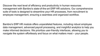 ERP HR Management Banibro IT Solutions Chennai | PDF