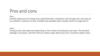 ZENEFITS Enterprise Resource Planning | PPTX