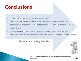 ERP II: A conceptual framework for next-generation enterprise systems ...