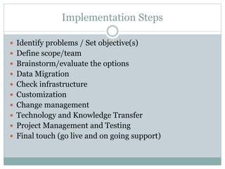 Erp implementation and lifecycle | PPT