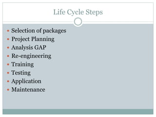 Erp implementation and lifecycle | PPTX