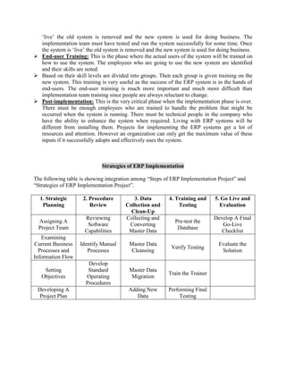 Erp implementation as a project | PDF