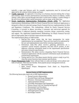 Erp implementation as a project | PDF